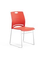 China Stackable Modern Plastic Chair Offering Max Weight Capacity 130kg for Event Halls Training Centers and Workspaces for sale