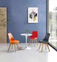 China Thickened Beech Legs Modern Plastic Chair Easy to Clean Durable Material for Commercial Package Size 58×54×49 for sale