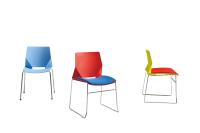 China Orange Durable Modern Plastic Chair Stylish Comfortable Seating Option for Educational Institutions and Training Centers for sale