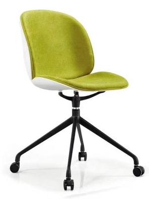 China Integrated Injection Molding Modern Plastic Chair Featuring Wheels for Office Waiting Room Conference Hall and Cafeteria Seating Solutions for sale
