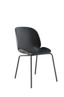 China Seat Dimensions 46H 46W 41D cm Modern Plastic Chair with Conical Tube Base Stand Stylish Comfortable Durable Seating Solution for sale