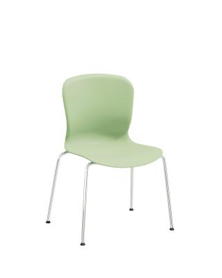 China Plastic Shell 58×56×49cm Modern Plastic Chair Featuring Conical Frame 62×54×61cm and Round Tube Base Stand Φ19 Mm Designed for Cafes for sale