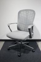 China Black Casters Office Swivel Chair 11kg Ergonomic Design Adjustable Height Comfortable Seat Suitable for Conference Rooms for sale