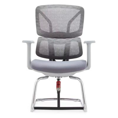 China White Office Swivel Chair Featuring 25 Steel Tube Construction Adjustable Backrest and Smooth Rolling Casters for Office for sale