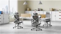 China Breathable Mesh Fabric Office Swivel Chair White Colors Can Be Customized Comfortable Ergonomic Adjustable Height Desk Chair for Workspaces for sale