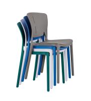 China Dining Chair Modern Plastic Chair Overall Height 81cm Durable Suitable for Indoor Outdoor for sale