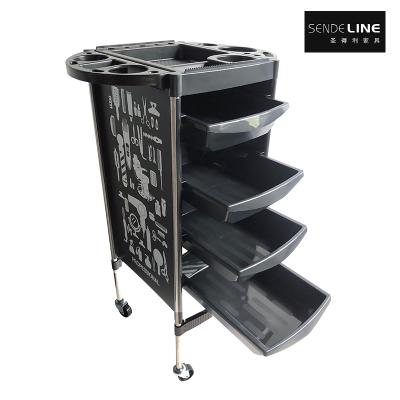 China Four-layer Storage Hair Salon Storage Rack with Move Freely Option and Compact 365*335*880mm Dimensions for sale