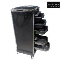 China Plastic Hair Salon Storage Cart with 5 Floors and 40*51*80cm Dimensions for Barber Shops for sale