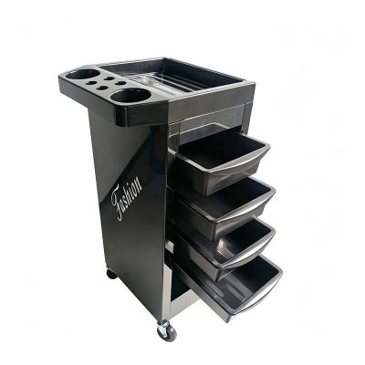 China 4-Tier Hair Salon Storage Trolley with 405*380*920mm Dimensions and 4 Wheels for Easy Mobility for sale
