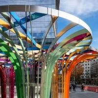 China Custom Fabricated Stainless Steel Canopy Metal Crafts For Architectural Facades Urban for sale