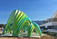 China Custom Stainless Steel Sculptural Canopy For Park Public Square Modern Architecture Shade for sale