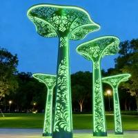 China Flower Hollow LED Outdoor Art Light Large Commercial Square Landscape Lights for sale
