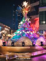 China Large-Scale Glimmering Christmas Tree Cluster - Stainless Steel Installation for Commercial Center Atriums for sale