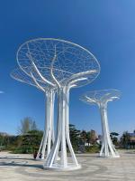 China China Factory Direct Custom RGB DMX 512 Control Outdoor Landscape Sculpture Lights IP65 Stainless Steel Hand Forged 360 Tree for sale