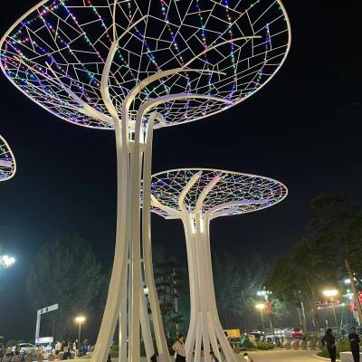 China High Quality Stainless Steel Acrylic Tree Sculpture Fairy Light Spirit Lamp IP65 Rated Landscape JIANGXIN Brand QTDS-001 Model for sale