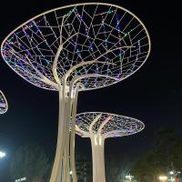 China High Quality Stainless Steel Acrylic Tree Sculpture Fairy Light Spirit Lamp IP65 Rated Landscape JIANGXIN Brand QTDS-001 Model for sale