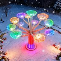 China LED Geometric Art Tree Lights, Outdoor Waterproof Lighting, Creative Commercial Street Decoration for square Night Scene for sale
