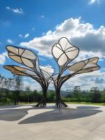China Magical Forest Light Custom Glowing Art Tree Sculpture For Theme Parks Night Gardens for sale