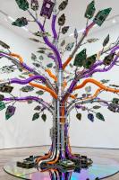 China Tech-Style Circuit Board Tree Sculpture: Outdoor Garden Landscape and Commercial Center Art Installation for sale