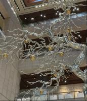 China Luminous Fiberglass Geometric Tree Sculpture-Modern LED Lifelike Interior Art for Hotel Lobby & Commercial Spaces for sale