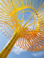 China Modern Outdoor Artistic Metal Tree Sculpture - Colorful Spiral Design for Garden Decoration for sale