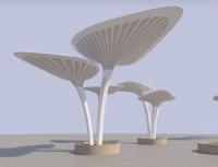 China Unique Illuminated Stainless Steel Tree Design with Canopy for Building Individuality for sale