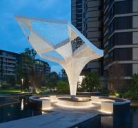 China Outdoor Luxury Modern Stainless Steel Sculpture Sky Tree with Lighting for Garden and Urban Landscapes Customizable for sale