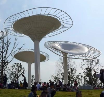 China Outdoor Luxury White Modern Stainless Steel Tree Sculpture with Lighting for Garden and Urban Landscapes Customizable for sale