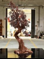 China Customizable Bronze-Finished Stainless Steel Pine Tree Sculpture for Garden Landscaping for sale