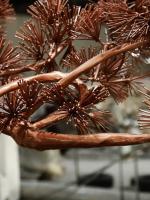 China Customizable Bronze-Finished Stainless Steel Pine Tree Sculpture for Garden Landscaping for sale