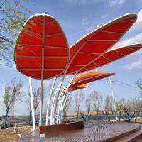 China Contemporary Facade Canopy System - Custom Stainless Steel Artistic Shelter for Shopping Malls & Public Buildings for sale