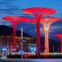 China Aesthetically Inspired Large-Scale Outdoor Metal Sculptures Gravure Printing and Enamelling Technique Tree-Themed Masterpiece for sale