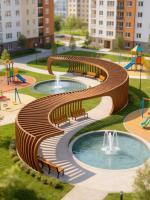 China Creative Free Form Curved Corridor Sculptural Walkway Art For Luxury Real Estate Commercial for sale