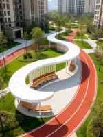 China Creative Free Form Curved Corridor Sculptural Walkway Art For Luxury Real Estate Commercial for sale