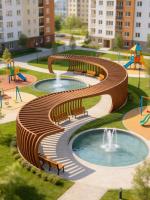 China Creative Free Form Curved Corridor Sculptural Walkway Art For Luxury Real Estate Commercial for sale