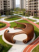 China Creative Free Form Curved Corridor Sculptural Walkway Art For Luxury Real Estate Commercial for sale