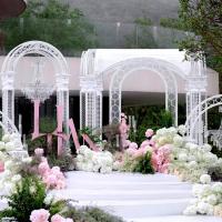 China Nature Inspired Wedding Sculpture Wall Geometric Botanical Backdrops For Lawn Ceremonies for sale