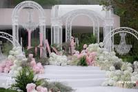 China Nature Inspired Wedding Sculpture Wall Geometric Botanical Backdrops For Lawn Ceremonies for sale