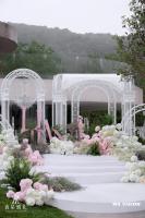 China Floral Ceremony Arch Stainless Steel Wedding For Vineyard Resort Weddings for sale