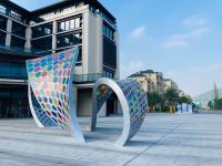 China Professional Custom Spiral Acrylic Stainless Steel Sculpture Manufacturing for Commercial Spaces for sale