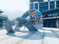 China Professional Custom Spiral Acrylic Stainless Steel Sculpture Manufacturing for Commercial Spaces for sale