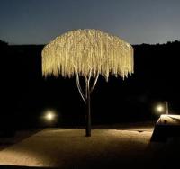 China A Vibrant Willow Tree, with Built-in LED Lighting a Modern Outdoor Art Structure for sale