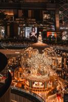 China Enchanting Stainless Steel Christmas Globe - Crystal Ball Light Sculpture for Luxury Hotel Lobby Magic for sale
