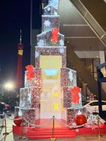 China Frosted LED Christmas Tree Sculpture - Weather-Resistant Stainless Steel for Outdoor Architectural Landscapes for sale