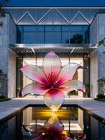 China Abstract Flower Sculptures | Modern Architecture Decor | Stainless Steel/Aluminum | Architect Custom for sale