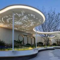 China Sculptural Metal Canopy for Government Buildings & Civic Plaza Modern Urban Shade for sale