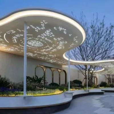China Sculptural Metal Canopy for Government Buildings & Civic Plaza Modern Urban Shade for sale