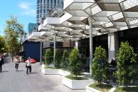 China Custom Artistic Stainless Steel Sculpture Canopy Brush Technique-Modern Design for Landscape Engineering Urban Beautification for sale