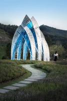 China Modern Stainless Steel Artistic Canopy for Children's Park & Outdoor Landscape Design Durable Metal Crafts for sale