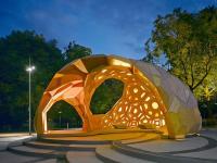 China Modern Artistic Weather Canopy - Custom Stainless Steel Sculptural Shelter for Plaza Entrances & Building Facades for sale